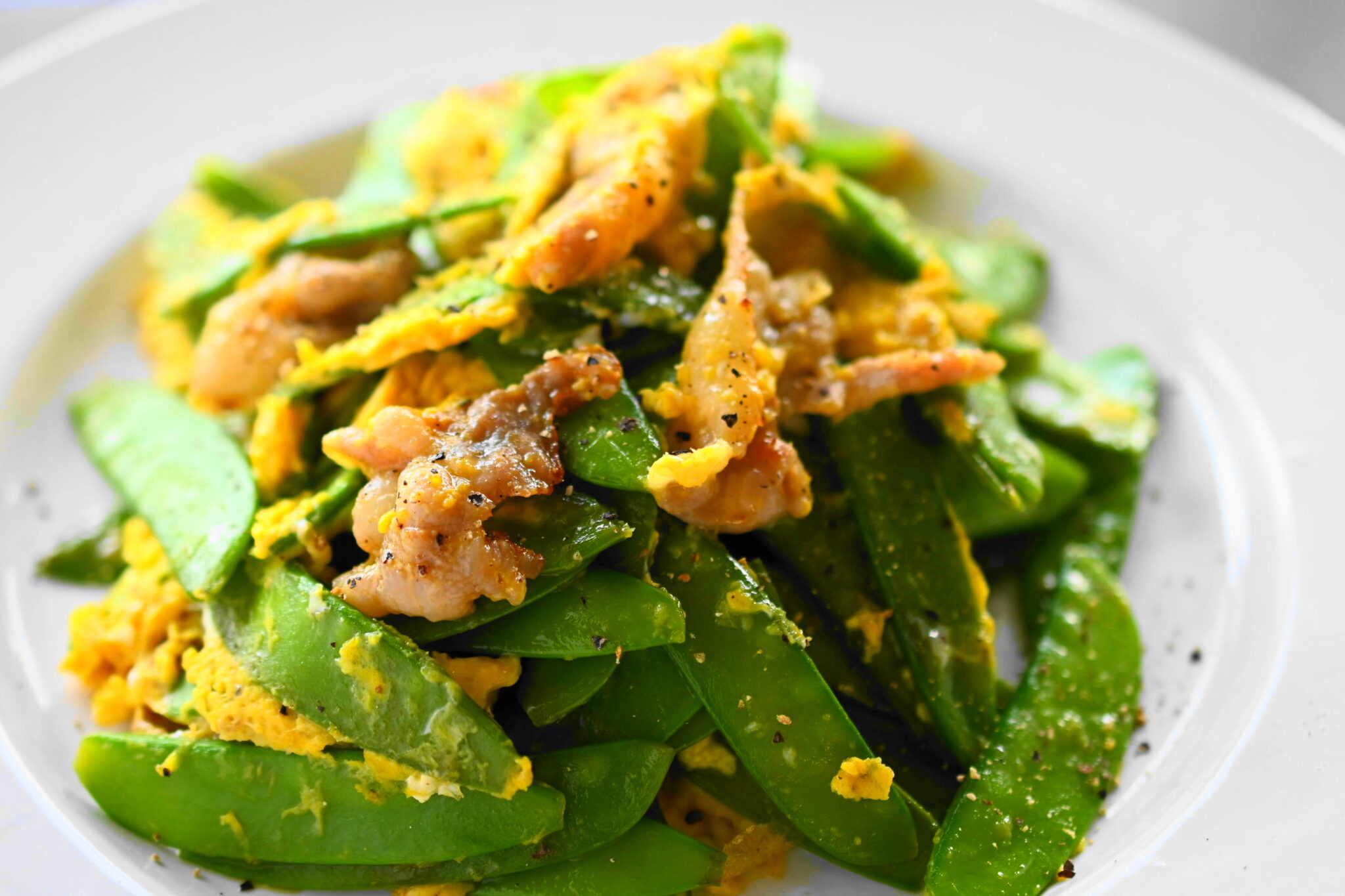 しゃきしゃきでやわらか！さやえんどうの豚バラ卵炒め Koi-Chef Blog